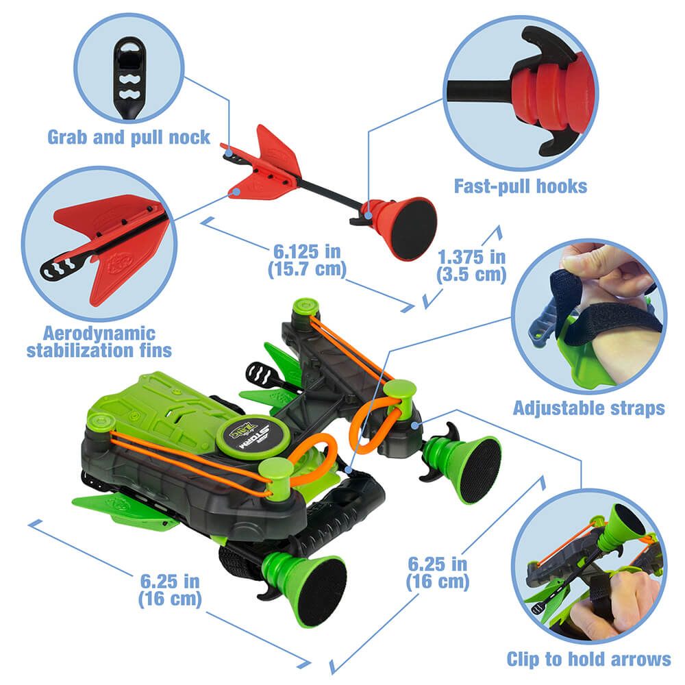 Air Storm Wrist Bow 2-Pack | Wearable Archery Fun + Target