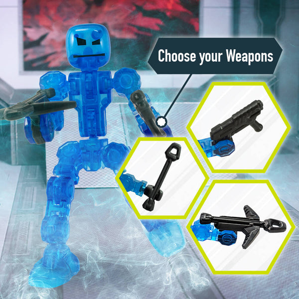 Klikbot Heroes Clear 4-Pack | Stop Motion Animation Figures