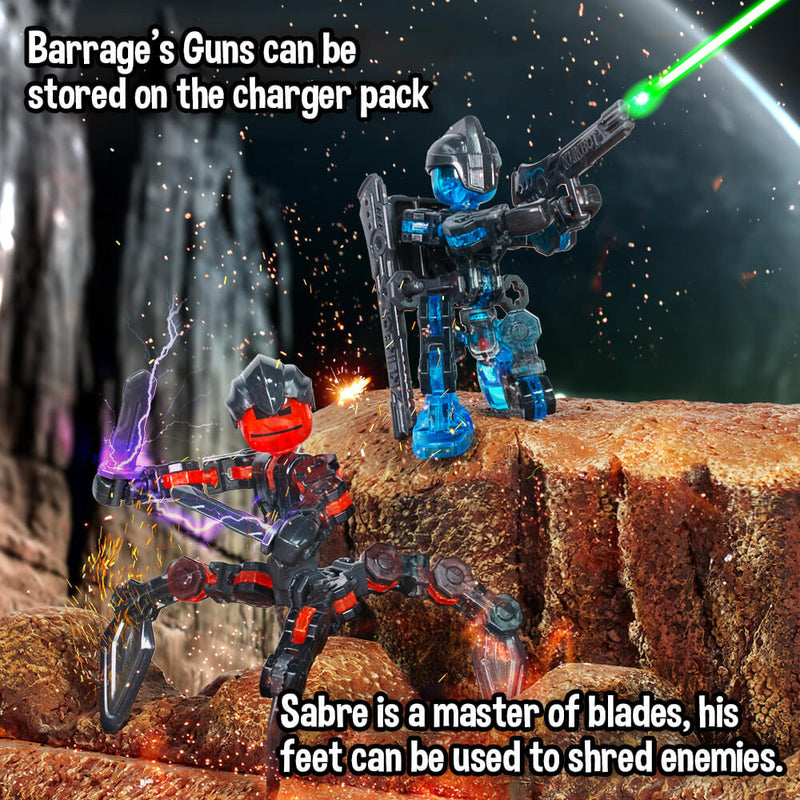 Klikbot Guardians 4-Pack | Clear Stop Motion Figures