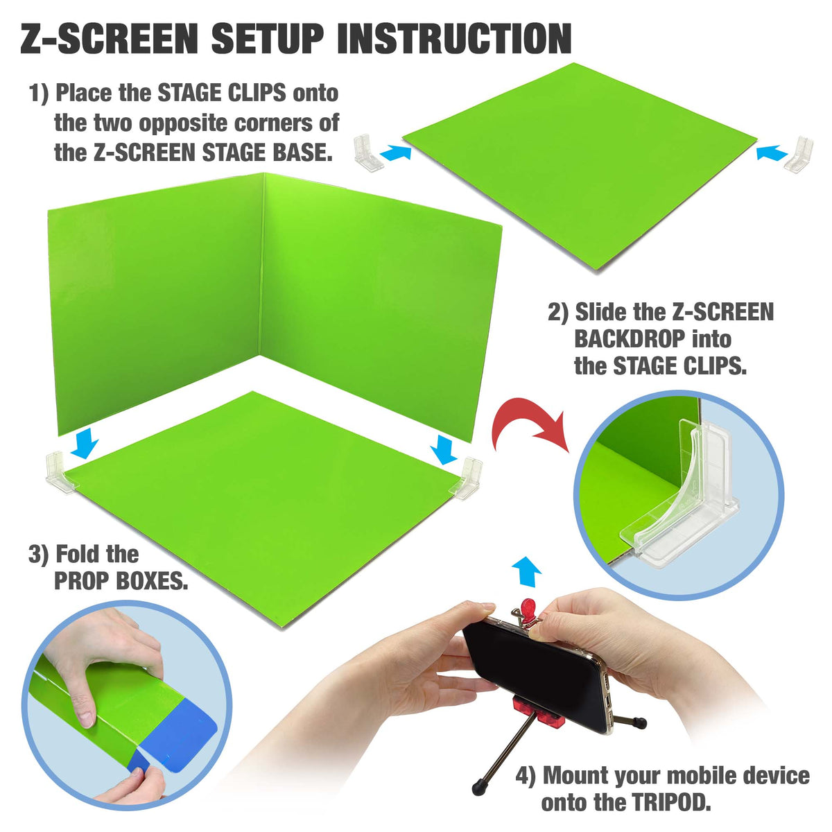 StikBot Studio Pro Set | Animation Kit - Green Screen & Tripod